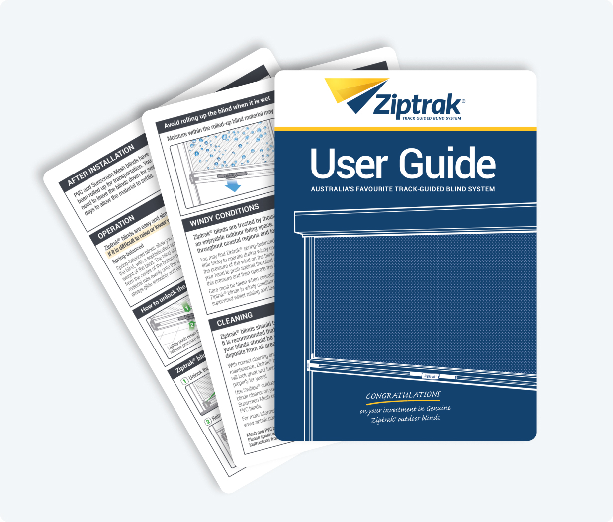 Ziptrak® User Guide - Outdoor Blind System